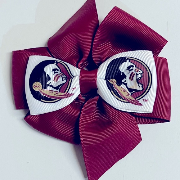 FSU | Accessories | 325 Noles Fsu Bow Seminoles Garnet Gold College ...